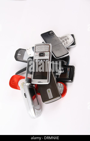 discarded mobile phones Stock Photo - Alamy