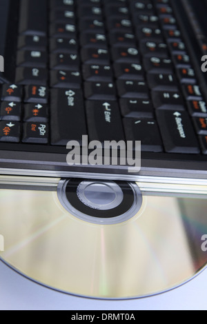 Computer Notebook CD ROM Stock Photo - Alamy