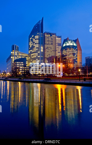The Netherlands. The Hague by night. Government buildings Stock Photo ...