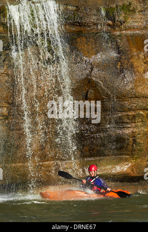 Kayaker in Whitewater Stock Photo - Alamy