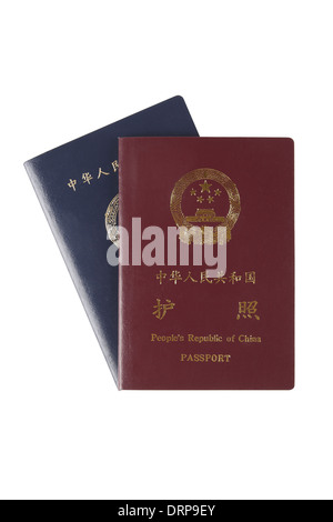 Red passport of People Republic of China. PRC chinese passport on ...