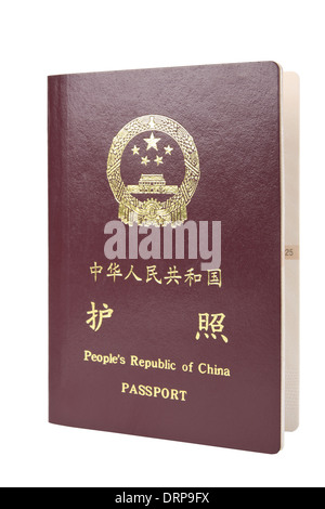 Red passport of People Republic of China. PRC chinese passport on ...