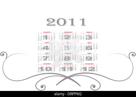 January 2011 - Calendar Stock Photo - Alamy