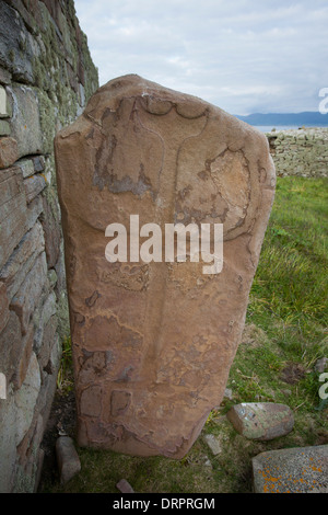 Cross-carved pillar from a sixth century monastery, Inishmurray island ...