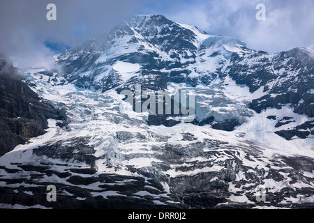 Eiger Glacier, Eigergletscher, between Monch (Monk) and Eiger mountains ...