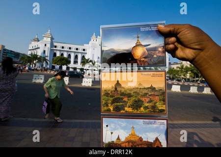 Myanmar, Yangon, postcards Stock Photo - Alamy
