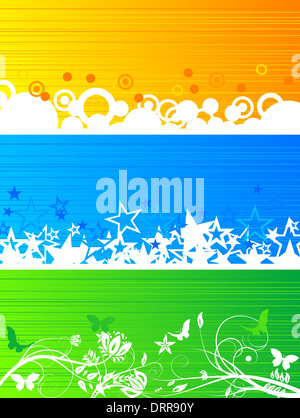 Set of bright abstract banners. illustratio Stock Photo - Alamy