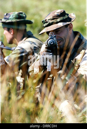 French Foreign Legion with a mp5 training in Scotland with the British ...