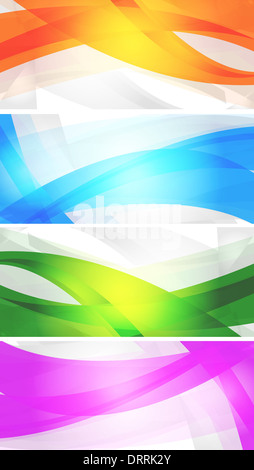 Colourful waves banners Stock Photo - Alamy