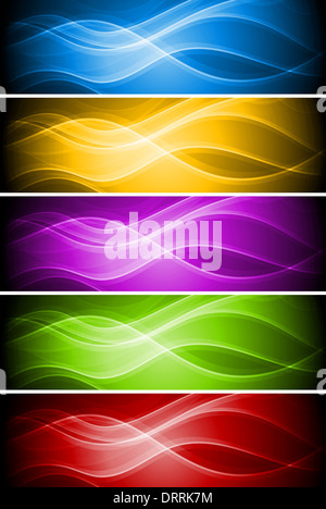 Abstract wavy banners collection. Vector illustration eps 10 Stock ...
