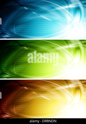 Vector set of bright wave banners; clip-art Stock Photo - Alamy