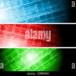 Set of tech banners Stock Photo - Alamy