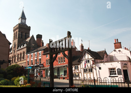 Congleton Town Hall, Cheshire, England. A typical English Victorian ...