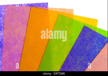 paper sheets in rainbow color spectrum Stock Photo - Alamy