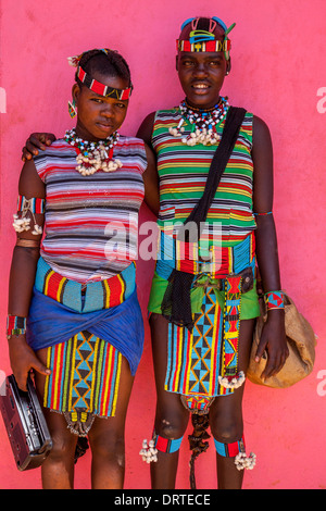 Girl from the Benna tribe, Omo valley, South Ethiopia, Africa Stock ...