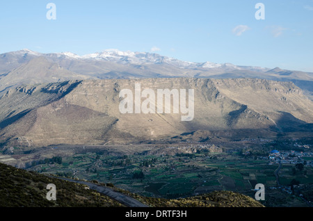 Colca Valley and the Mismi mountain. Andean mountains. Arequipa. Peru ...