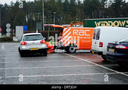 RAC Breakdown Recovery Vehicle.Trowell Services M1 Stock Photo ...