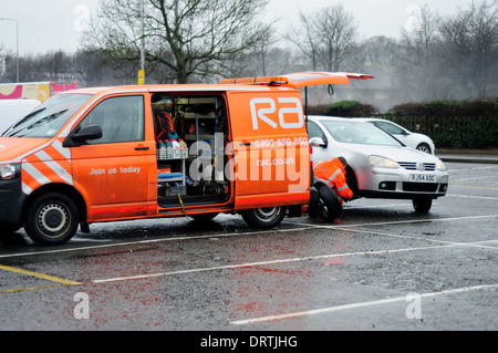 RAC Breakdown Recovery Vehicle.Trowell Services M1 Stock Photo ...