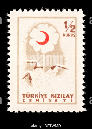 Postage stamp from Turkey depicting a postal check and pen Stock Photo ...