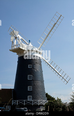 Burnham Overy windmill, tower and cap mill, 1816, Norfolk England UK ...
