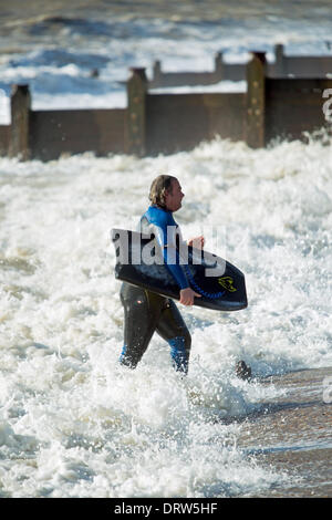 Surfing at Shoreham Beach, East Sussex, UK Stock Photo - Alamy