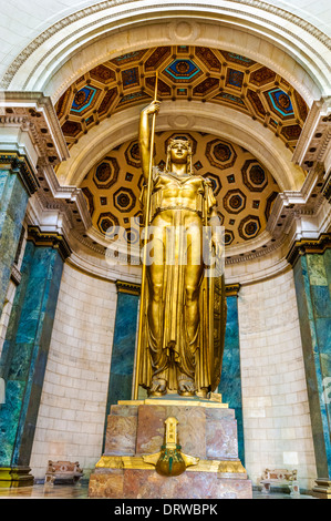 Statue of the Republic. A 22 carat gold leaf statue by Angelo Zanelli ...