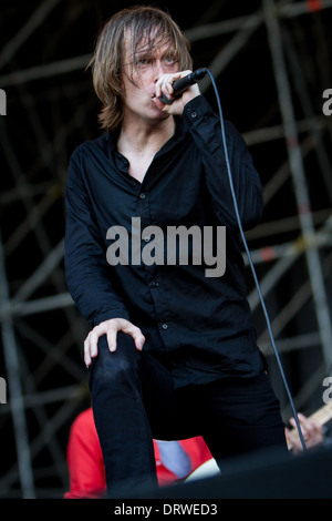 The Swedish hardcore punk band Refused performs a live concert at the ...