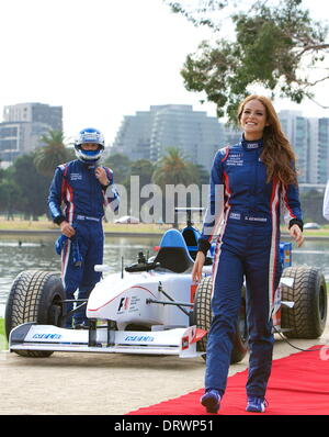 Melbourne, Australia. 3rd Feb, 2014. OLVIA WELLS and GEORGIA GEMINDER ...