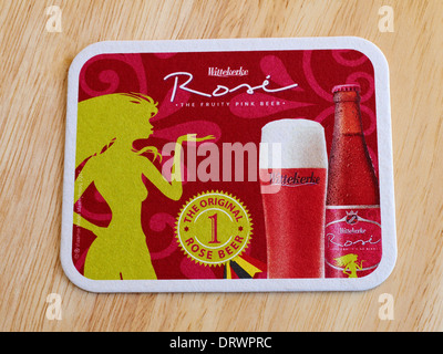 Wittekerke rose beer mat uk Stock Photo - Alamy