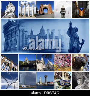 Highlights of Barcelona,collage Stock Photo - Alamy
