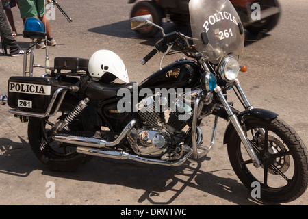 Cuban Police Bike Stock Photo - Alamy