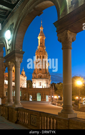 Plaza de Espana, Seville, Region of Andalusia, Spain, Europe Stock ...