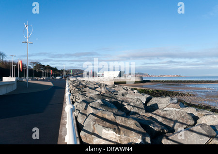 Porth Eirias Water sports center boat slipway at Colwyn Bay North Wales ...