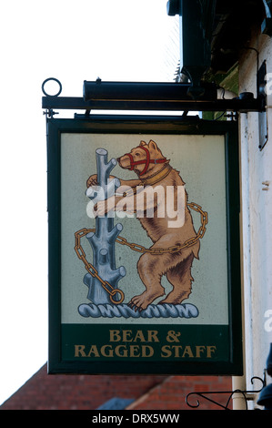 Bear and Ragged Staff Emblem of Warwickshire County Stock Photo ...