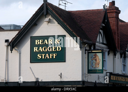 Bear and Ragged Staff Emblem of Warwickshire County Stock Photo - Alamy