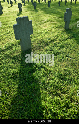 Cemetery with grass during sunset Stock Photo - Alamy