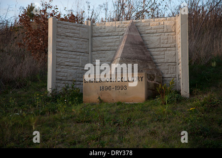 A Monument to the Shirebrook Colliery with dates Stock Photo - Alamy