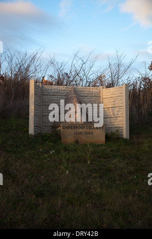 A Monument to the Shirebrook Colliery with dates Stock Photo - Alamy