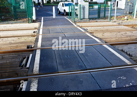 small pedestrian local level crossing with lights and barriers dunmurry ...