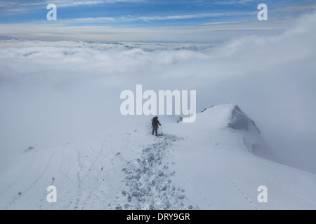 climbing on mountain in winter Stock Photo - Alamy
