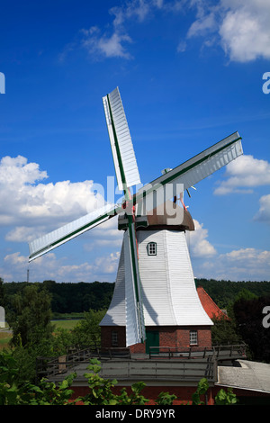 Windmill in Artlenburg / Elbe, Lower Saxony, Germany, Europe Stock ...
