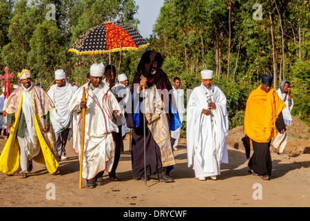 Deacon from the Ethiopian Orthodox church with Processional Cross in ...