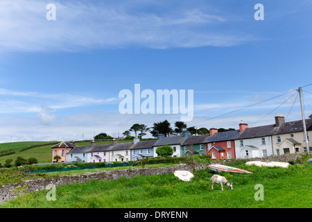Row of houses at Roche's Point in County Cork, Ireland Stock Photo - Alamy
