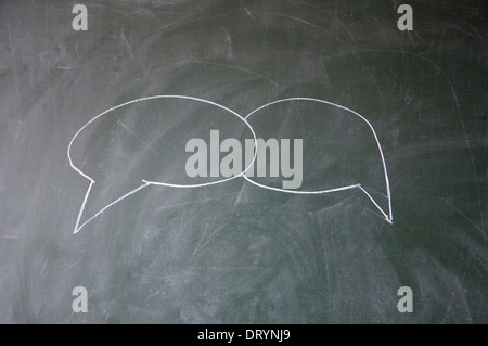 chat sign on blackboard Stock Photo - Alamy
