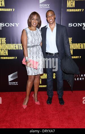 Gayle King, William Bumpus Jr. attends The Monuments Men New York ...
