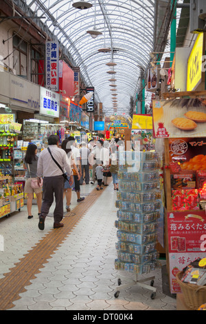 Ichibahon-dori indoor shopping arcade, Naha, Okinawa, Japan Stock Photo ...