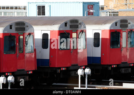London Underground train depot at Upminster, South East England, UK ...