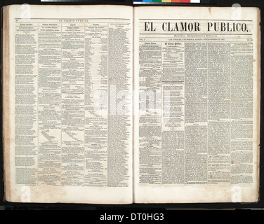 A historical newspaper publication titled 'El Clamor Publico,' volume I ...