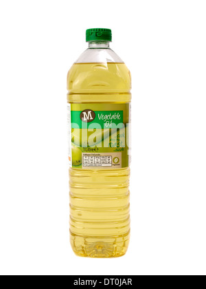 Plastic bottle of Morrison's supermarket own-label lemon juice. For own ...