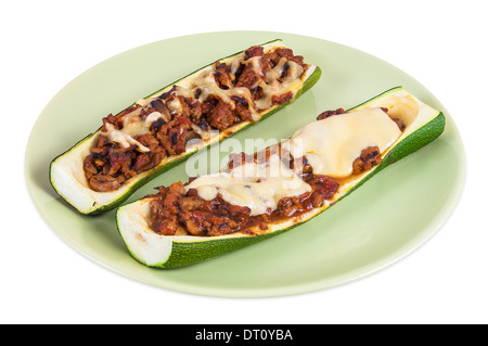 Zucchini halves stuffed with minced meat and vegetable Stock Photo - Alamy
